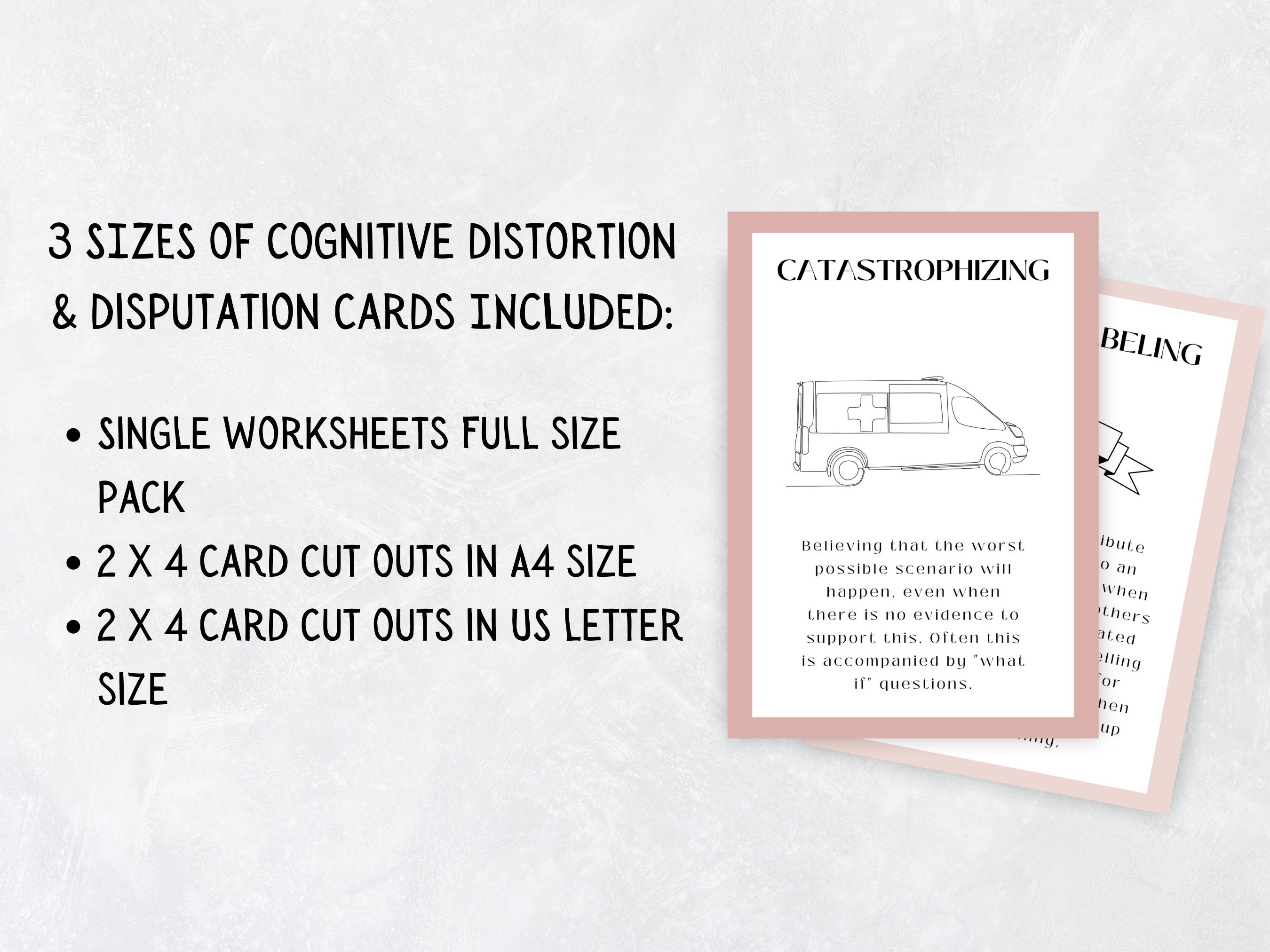 CBT Therapy Thought Monitoring & Challenging Bundle CBT - Etsy