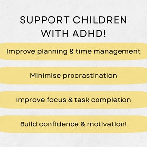Kids ADHD Toolbox Bundle | ADHD for Kids Planner Worksheets | Children ...
