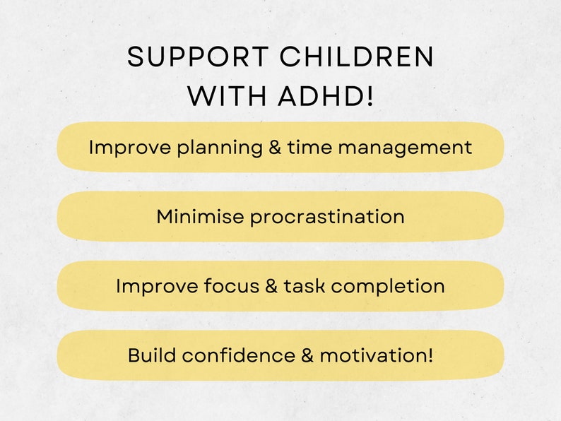 Kids ADHD Toolbox Bundle | ADHD for Kids Planner Worksheets | Children ...