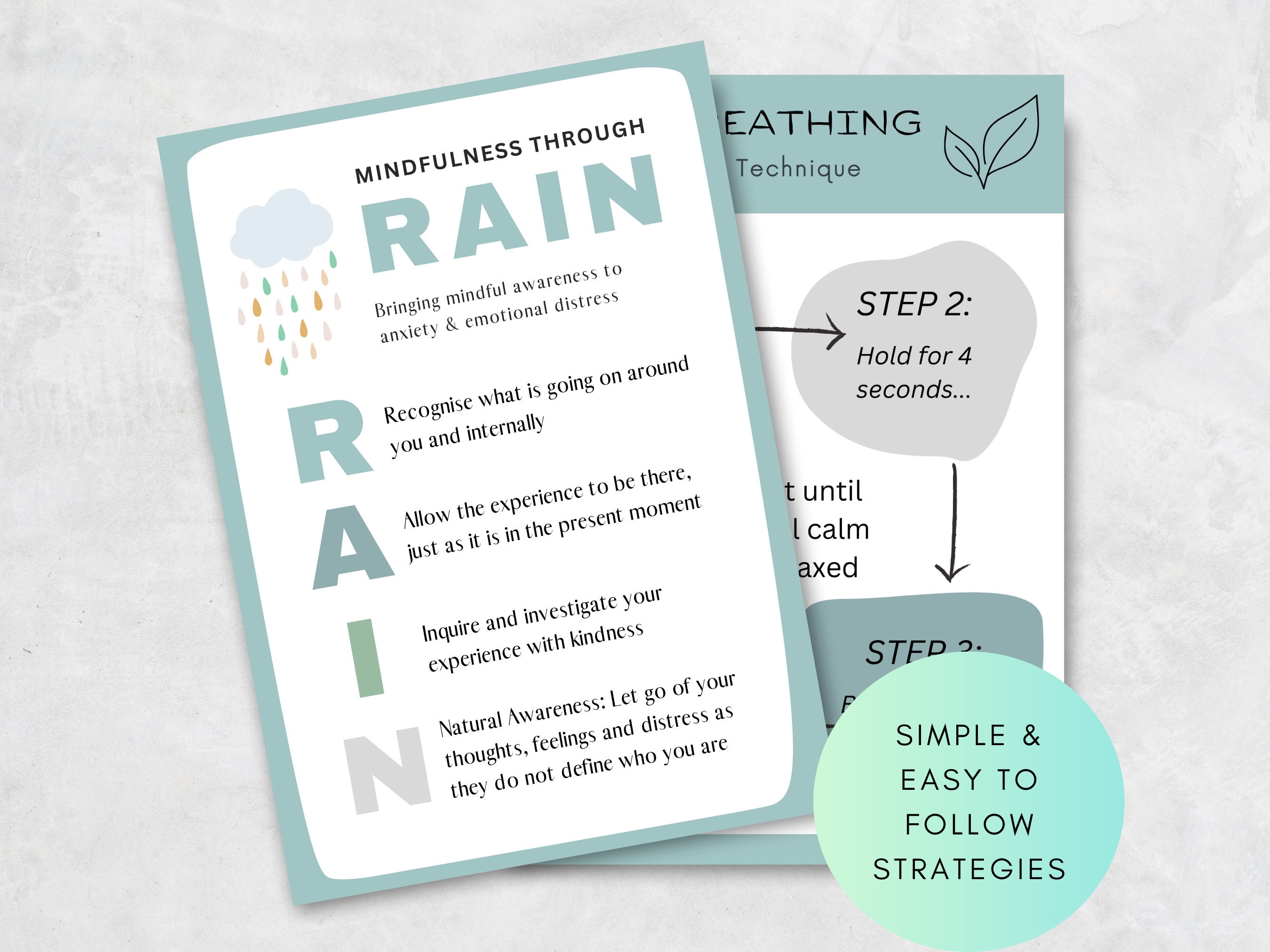 Grounding Poster Bundle for Counselor Grounding Exercise Prints for ...