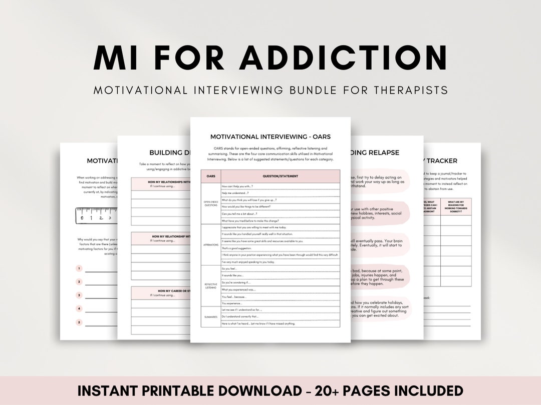Motivational Interviewing Questions for Addiction Recovery, MI ...