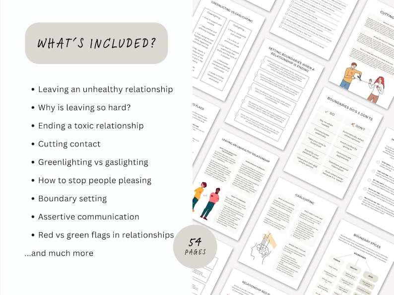 Relationship Therapy Worksheets for Ending Toxic Relationships (PDF ...