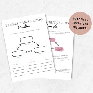 CBT Worksheets for Kids Therapy Bundle CBT Worksheets Anxiety Bundle ...