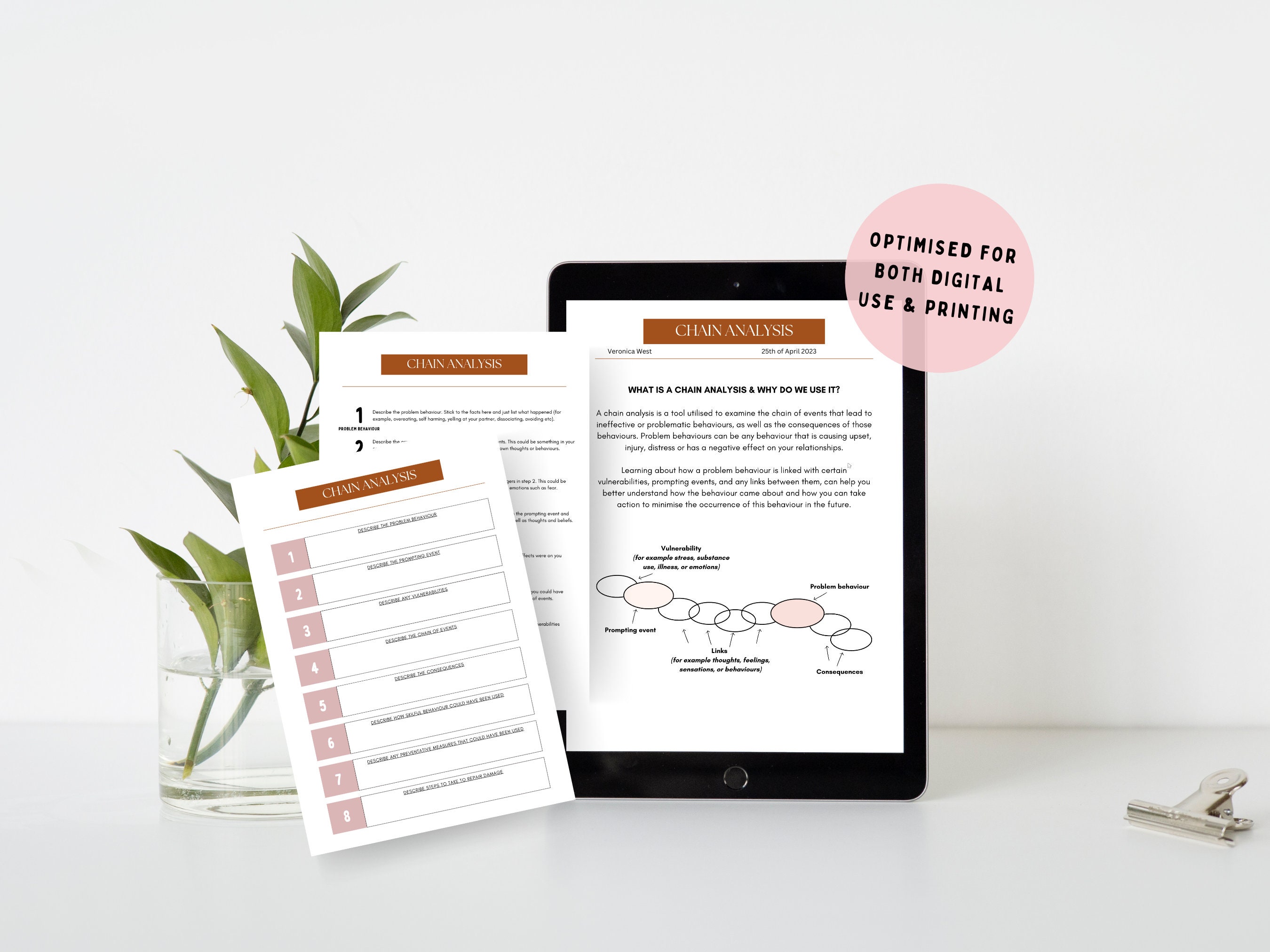 DBT Behavioural Analysis Worksheets, Therapist Resource for Emotional ...