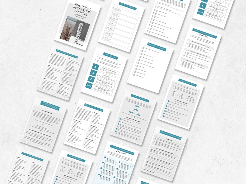 DBT Emotional Regulation Worksheets: Coping Skills & Problem Solving ...
