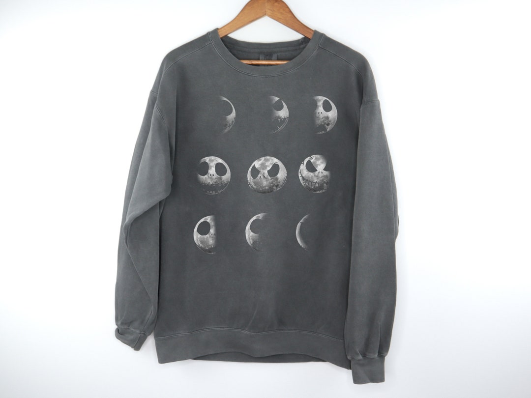 Jack Moon Phases Comfort Colors Sweatshirt, Halloween, Halloween ...