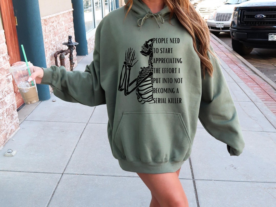 Becoming a Serial Killer Shirt, Murder Hoody, True Crime and Chill ...