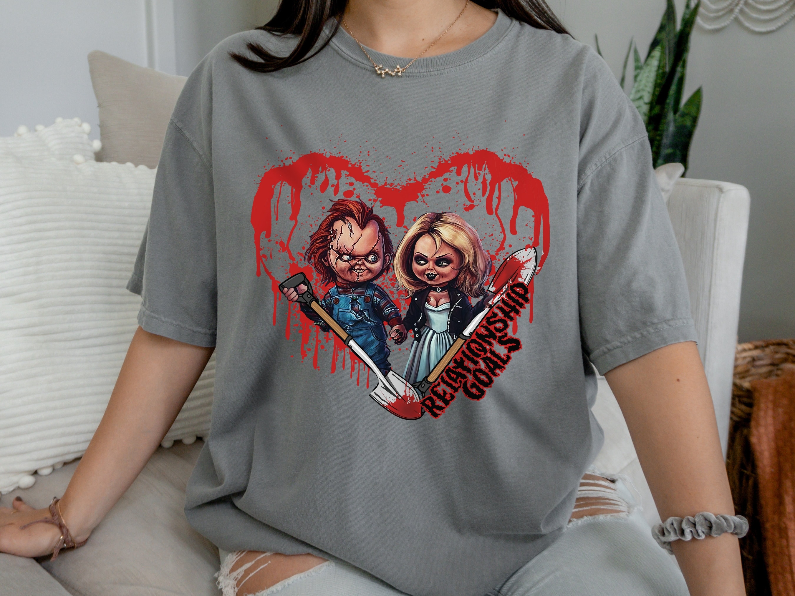 Chucky and Tiffany Comfort Colors Tshirt, Comfort Colors, Chucky Shirt ...