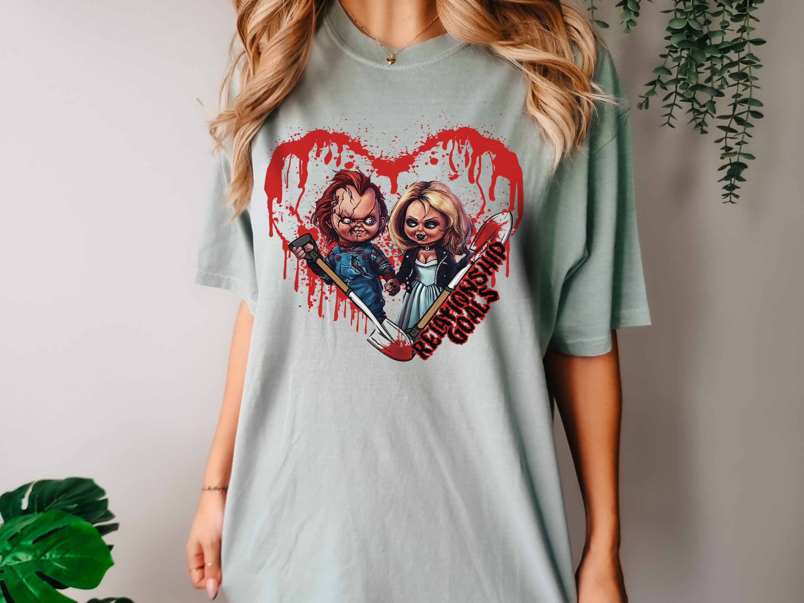 Chucky and Tiffany Comfort Colors Tshirt, Comfort Colors, Chucky Shirt ...