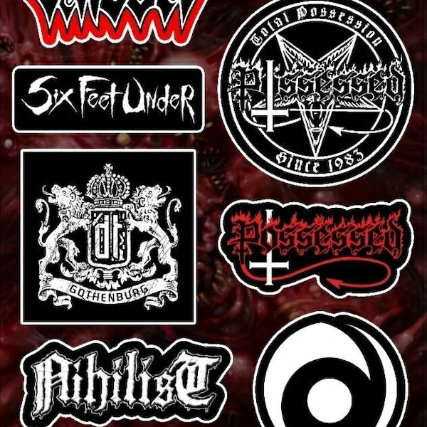 Death Metal Stickers - Etsy