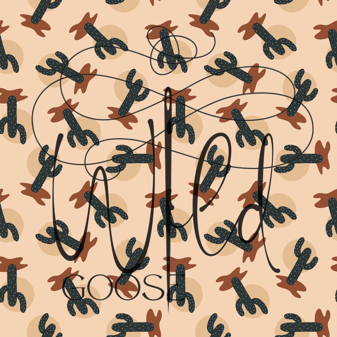 Western Desert Cactus Seamless Pattern-non Directional Pattern - Etsy