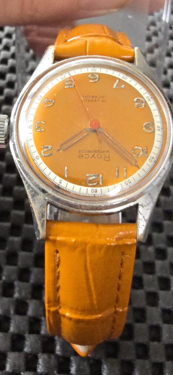 Extremely Rare Mens 1940s ROYCE 17 Jewel ETA 1070 Mov… - Gem