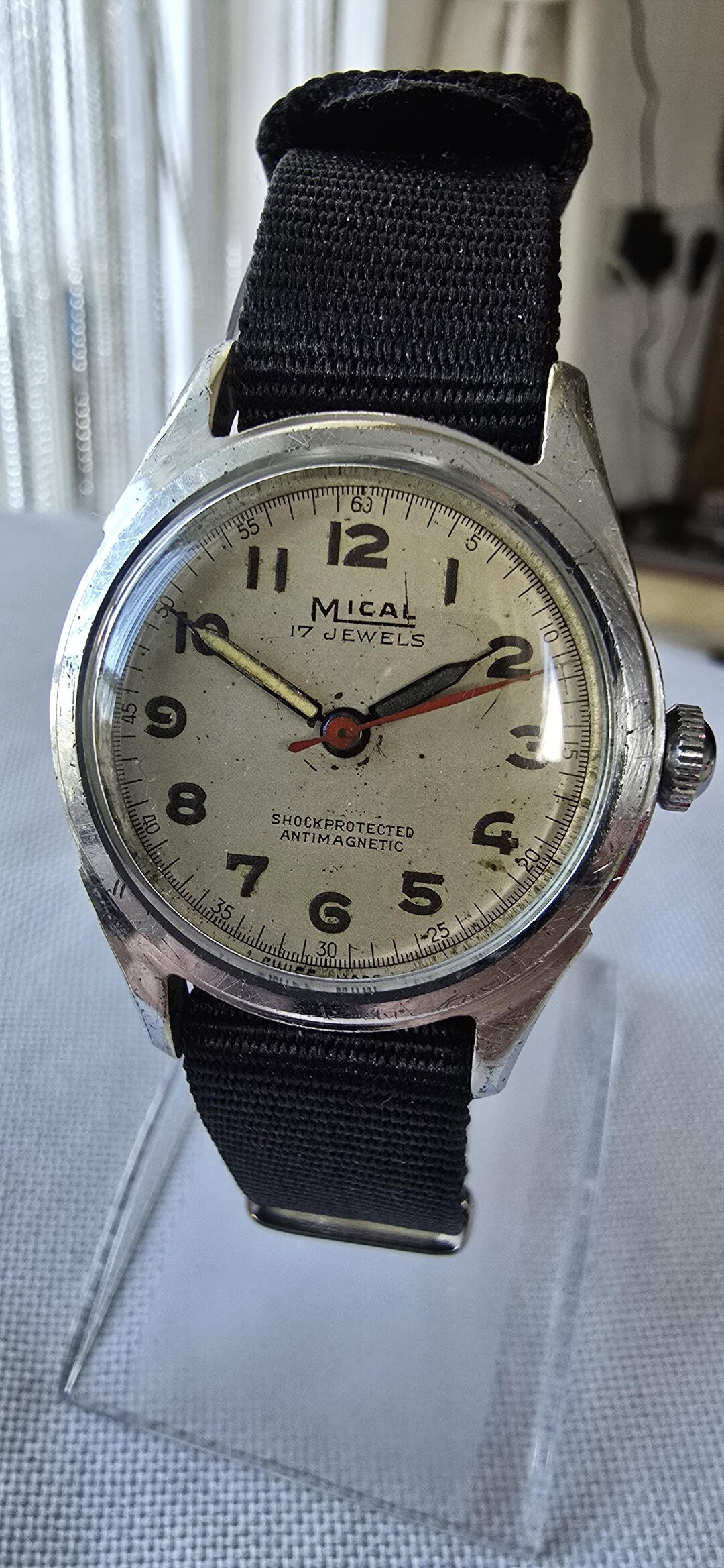 Rare Mens 1940s MICAL 17 Jewels by Pallas Watch Company Military Style ...