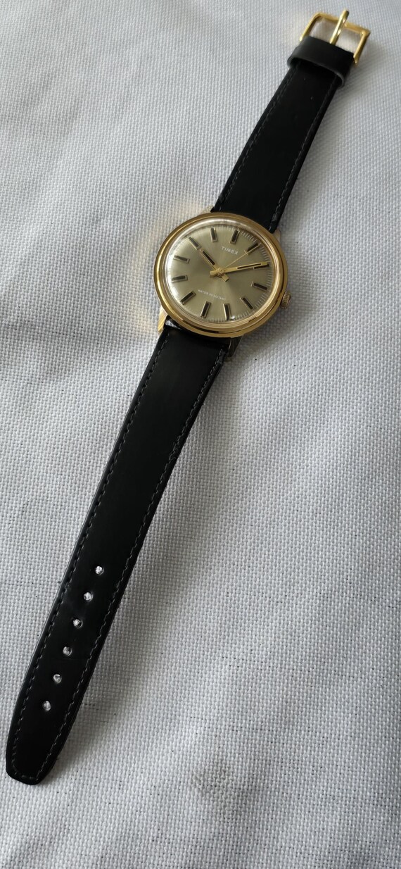 1976 Men's Vintage Gold Plated TIMEX MARLIN Mechanica… - Gem