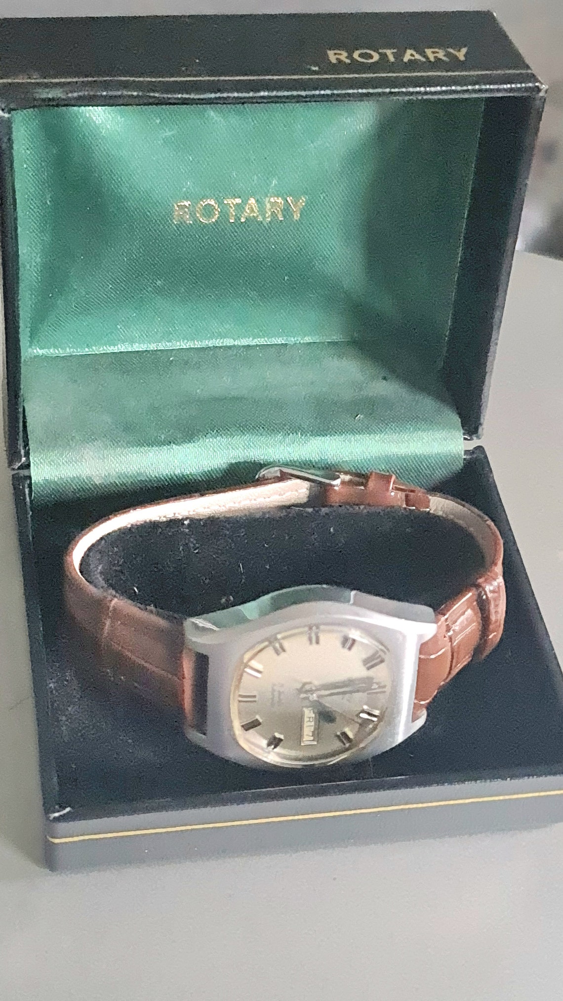 1970s Men's Vintage ROTARY 21 Jewels Automatic Stainless Steel ...