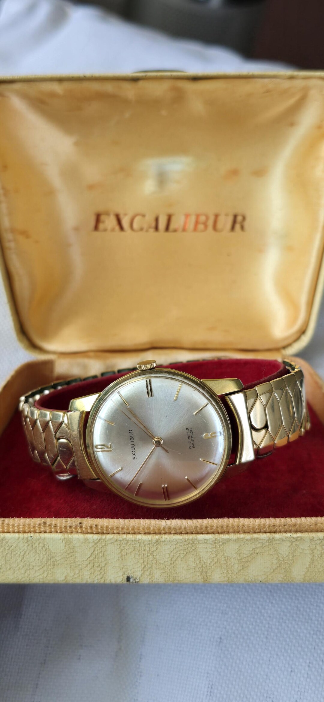 Boxed Mens Vintage EXCALIBUR 17 J Swiss Made Mechanical Watch in ...