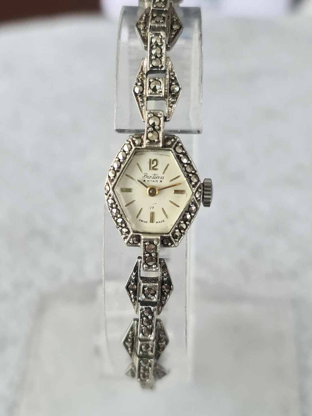 1920s Art Deco Ladies BENTIMA STAR Swiss Made 0.925 Sterling Silver ...