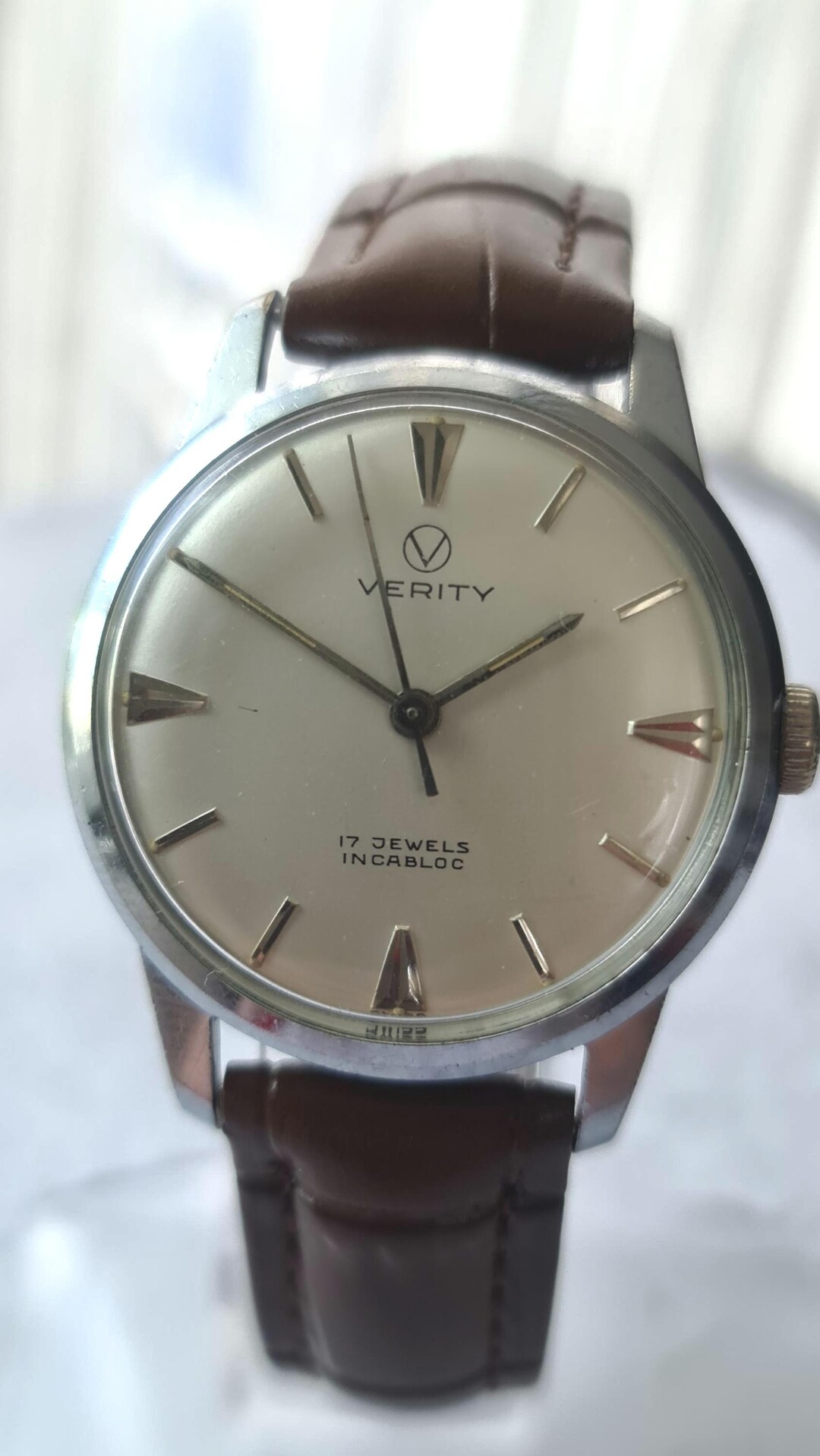 Mens Vintage VERITY 17 Jewel Incabloc Swiss Made ST 96 Mechanical ...