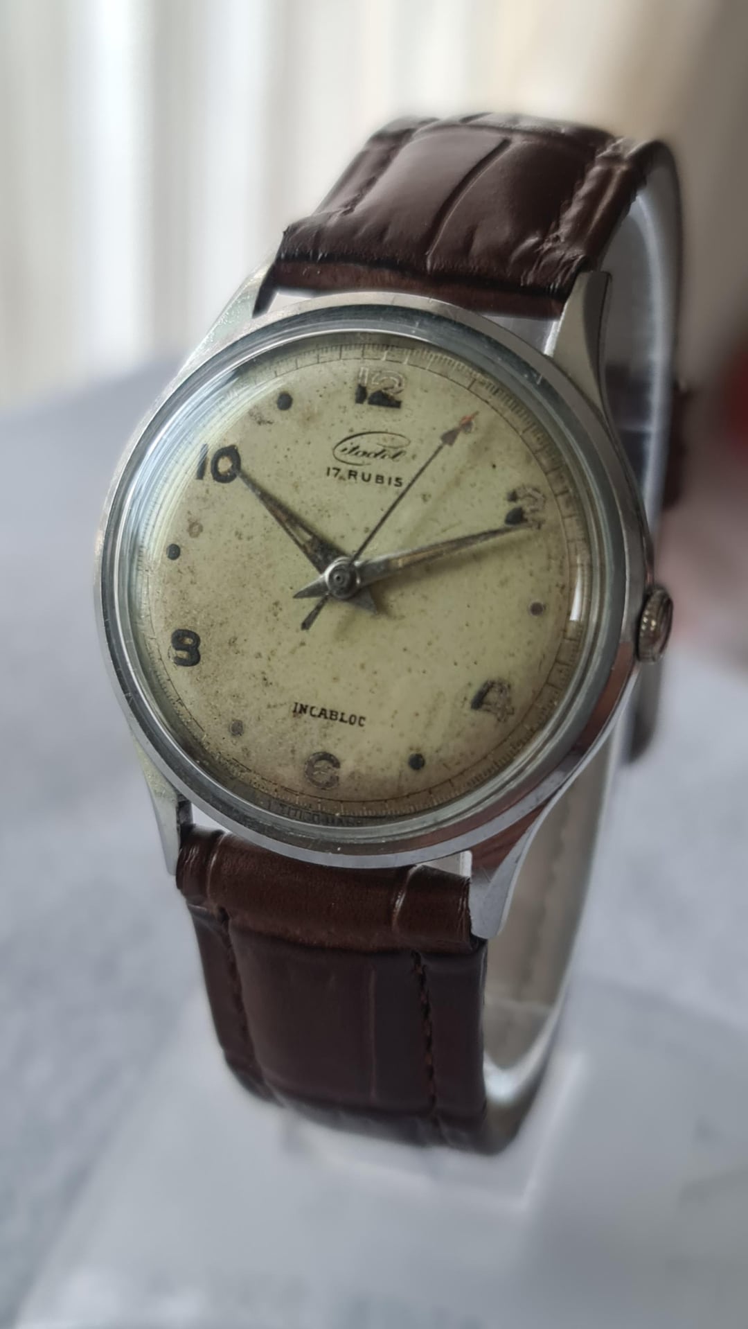 Rare Mens 1940s CITADEL 17 Rubis Incabloc Military Style Mechanical ...