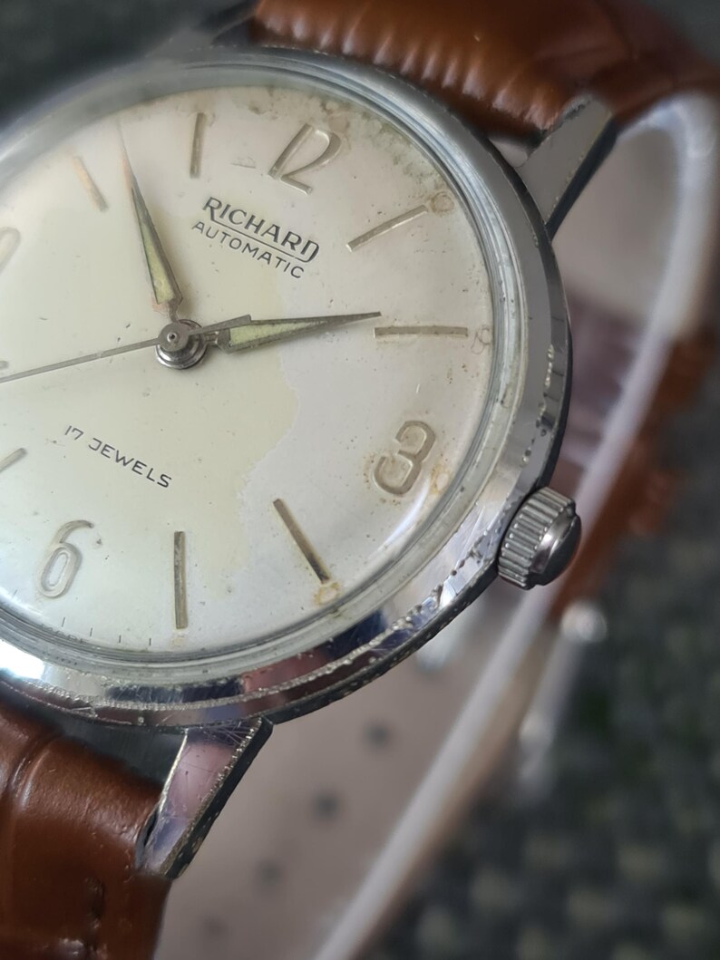 Mens Vintage RICHARD 17 Jewel Incabloc Swiss Made AS 1700 Automatic ...