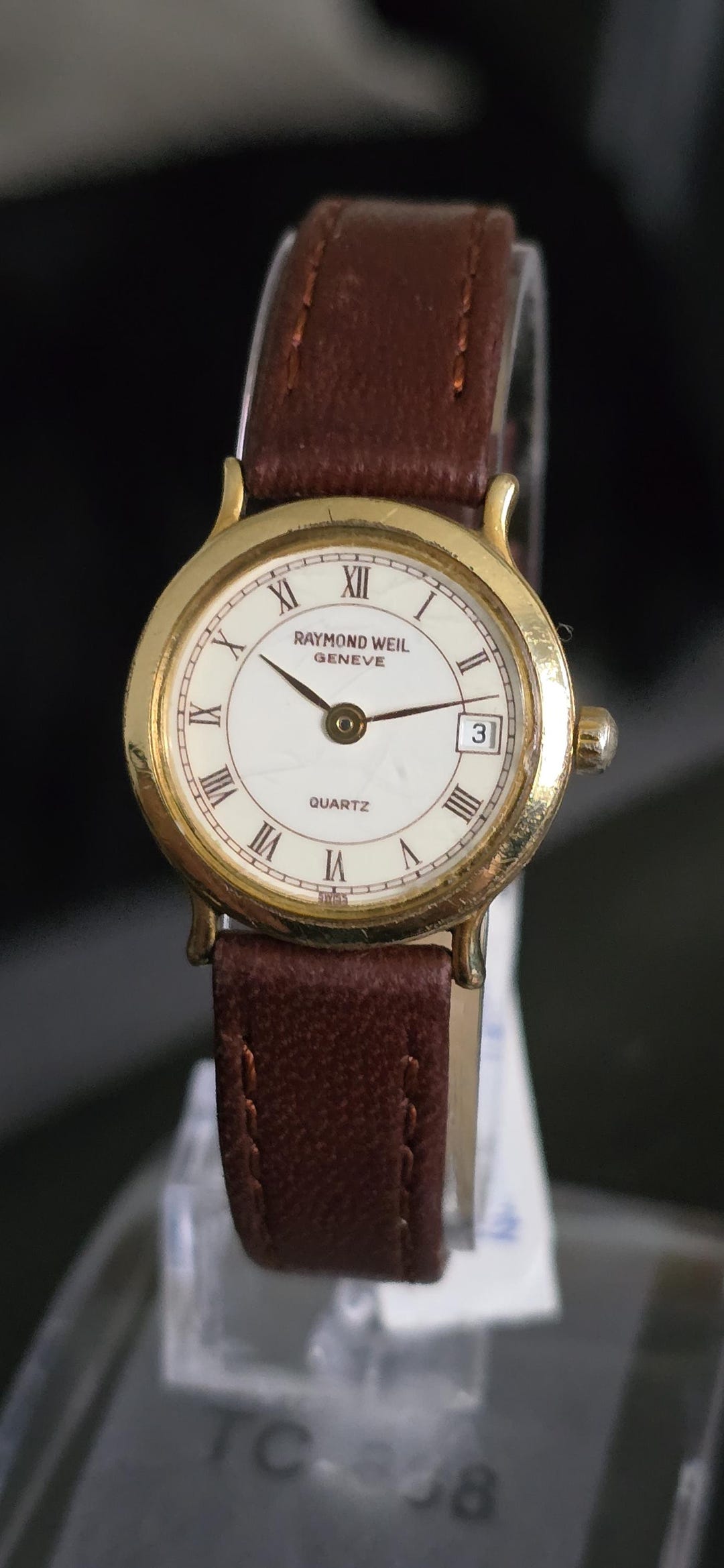 Vintage Ladies RAYMOND WEIL Geneve 18K Gold Plated Swiss Made Quartz ...
