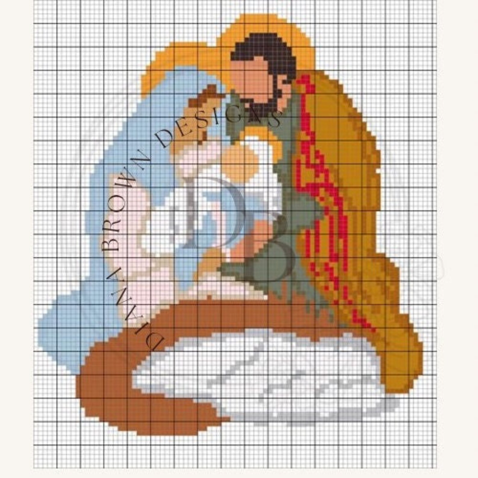 Holy Family Cross-stitch Pattern - Etsy