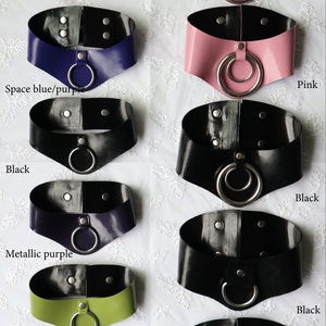 Latex Restriction Collar Double Ring - Unisex - Made to Order - Etsy