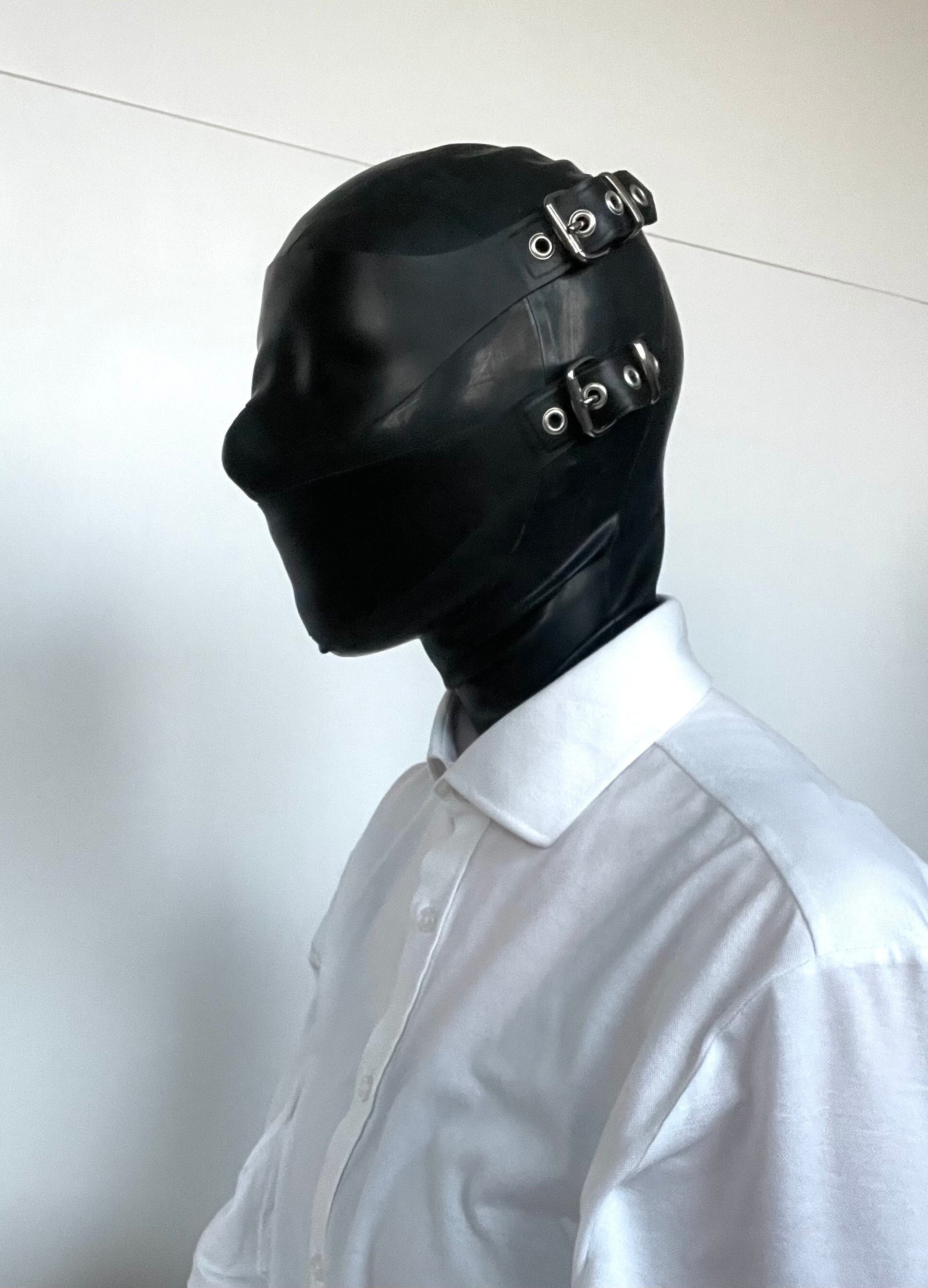 Latex Rubber Restriction Blindfold and Mouth Cover With or Without ...
