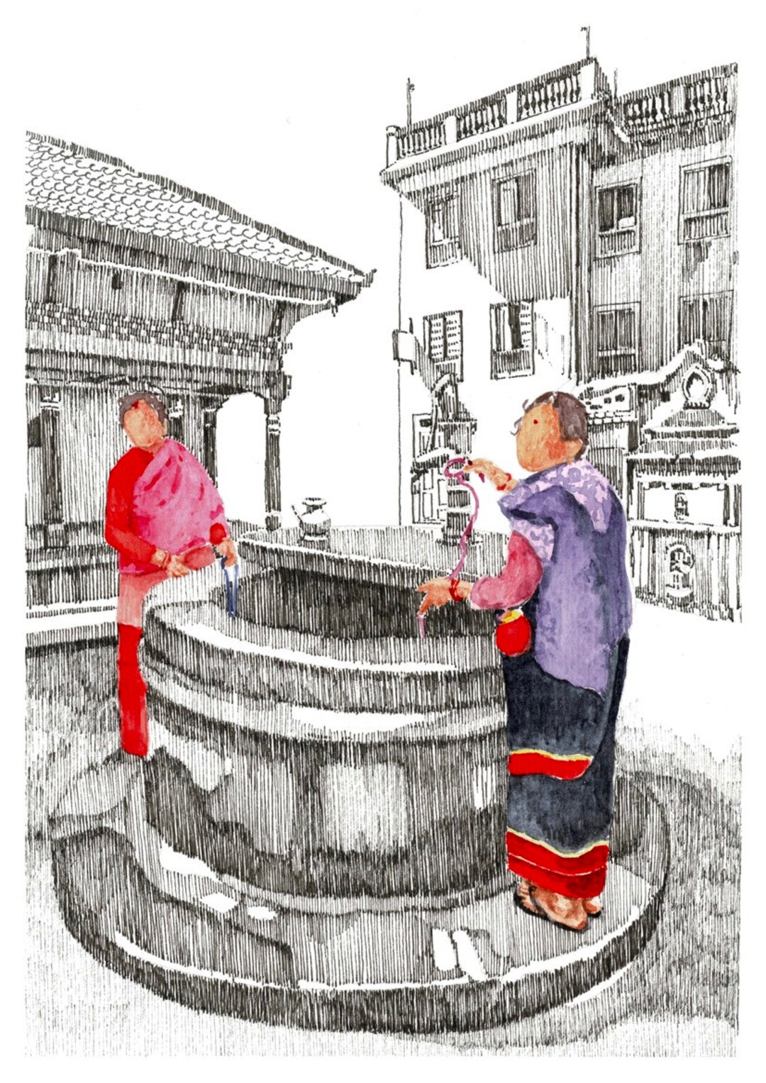 Inar | Himalayan Art | Nepal | Original Art Print | Kathmandu Decor - Etsy