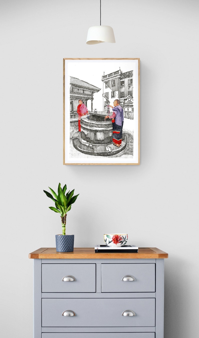 Inar | Nepal Wall Art | Monochrome Nepalese Art | Nepali Art | Original ...