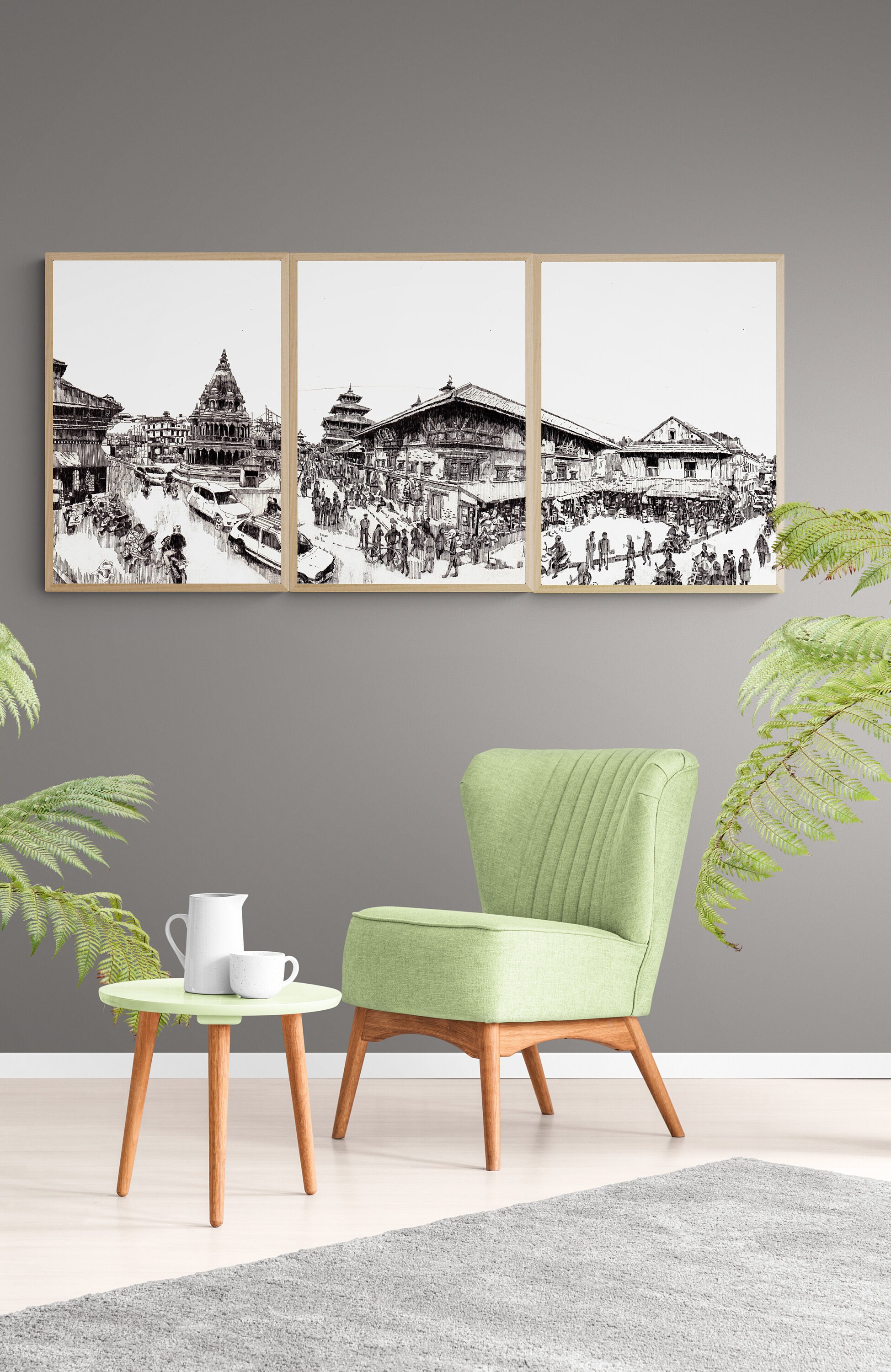 Mangal Bazaar - Patan Durbar Square | Lalitpur Nepal Wall Art ...