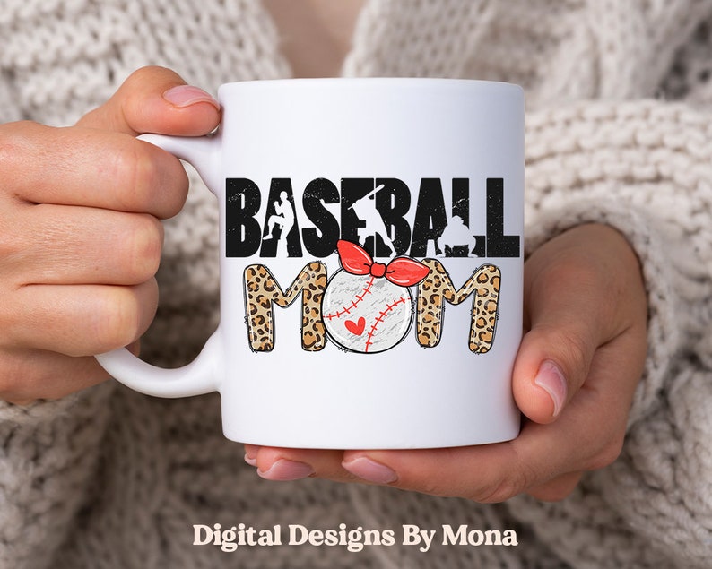 Baseball Mom Cheetah PNG, Baseball PNG, Baseball Mama Sublimation ...