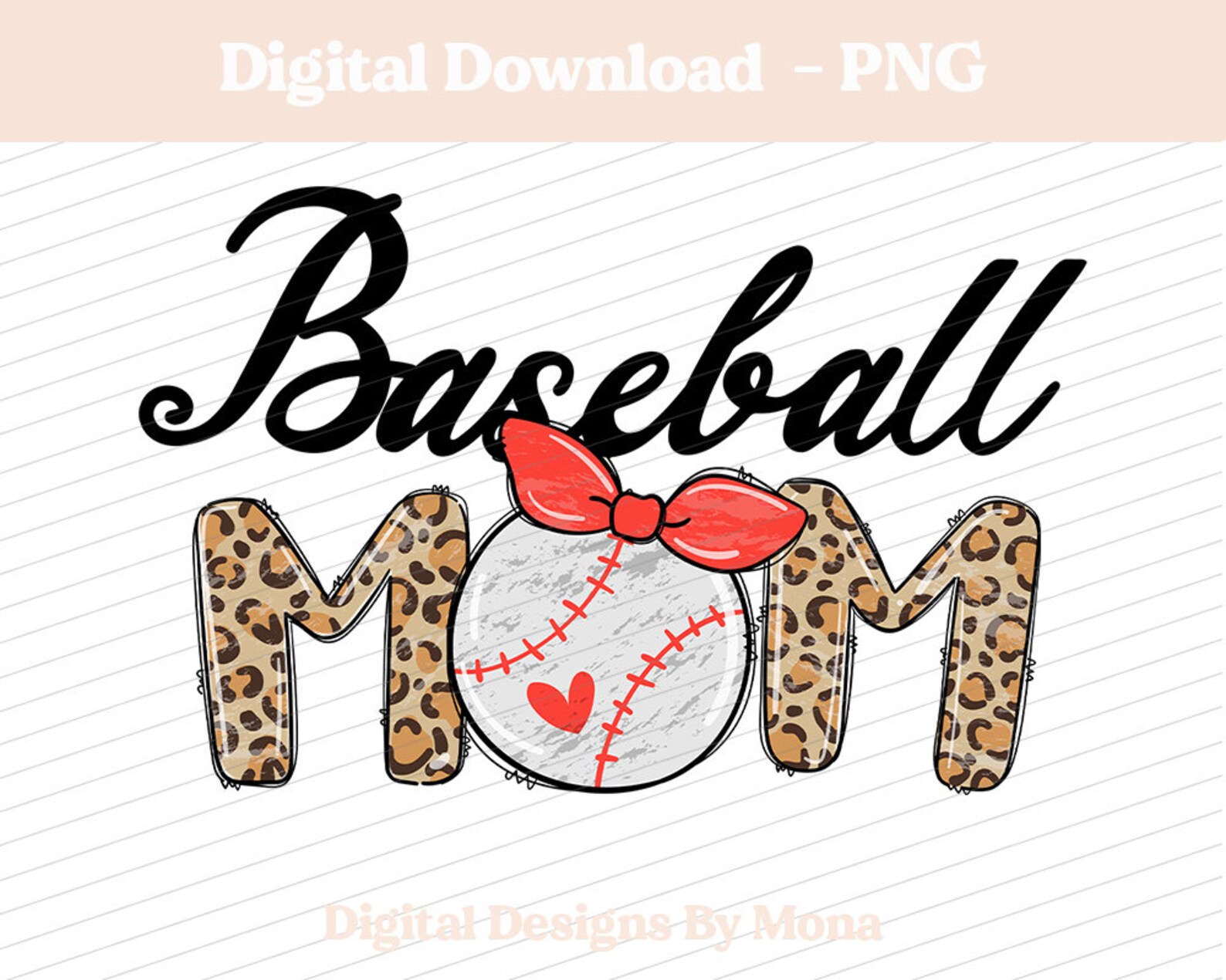 Baseball Mom Cheetah PNG, Baseball PNG, Baseball Mama Sublimation ...