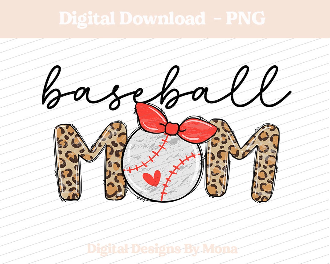 Baseball Mom Cheetah PNG, Baseball PNG, Baseball Mama Sublimation ...