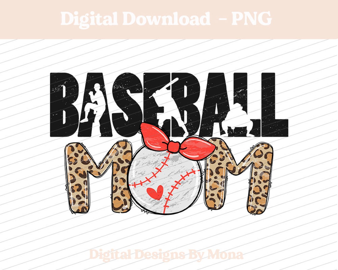 Baseball Mom Cheetah PNG, Baseball PNG, Baseball Mama Sublimation ...