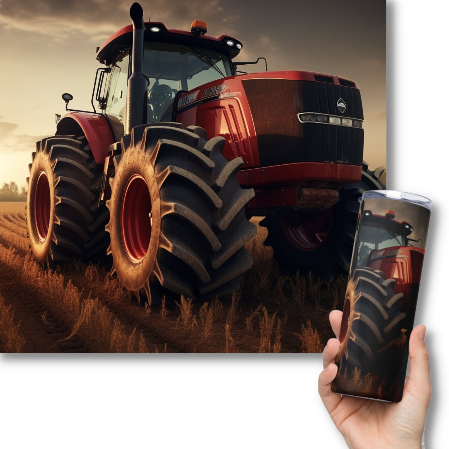 Farm Tractor Tumbler, Farm Tumbler Wrap, Tractor Tumbler Wrap, Tractor ...