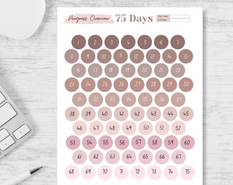 Designer Printable Tracker for My 75 Day Wellness and Fitness Challenge ...