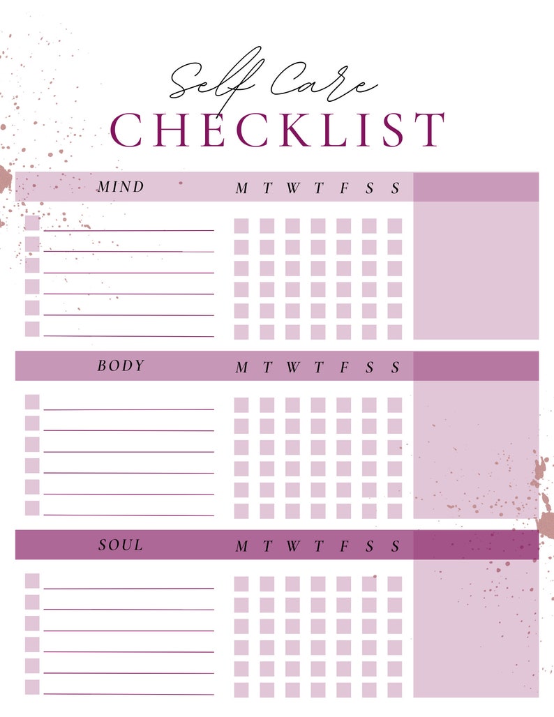 Self Care Habit Tracker Printable Bundle | Printable Habit Planner ...