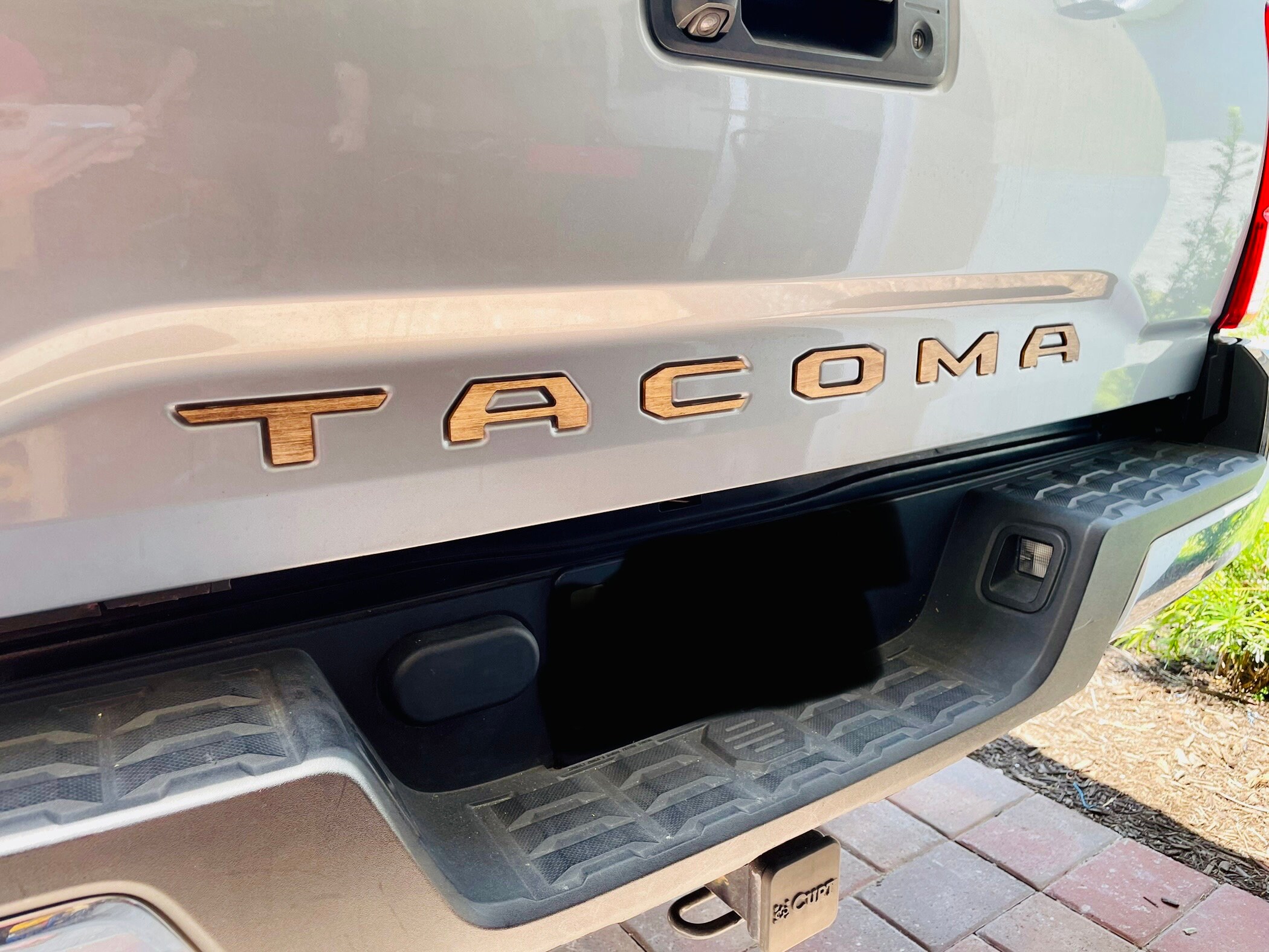 Custom 3-D Laser Engraved Natural Wood Toyota Tacoma Letters Vehicle ...