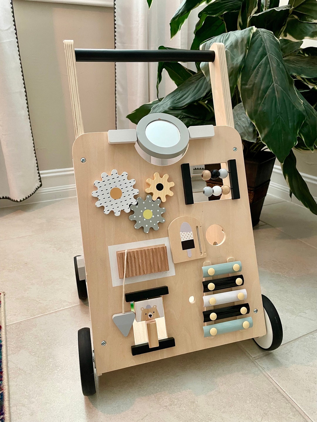 Baby Walker Personalized Engraved Name Push and Pull Learning Toy Sit ...