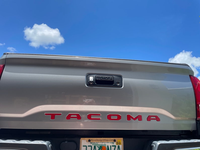 Custom 3-D Laser Engraved Natural Wood Toyota Tacoma Letters Vehicle ...