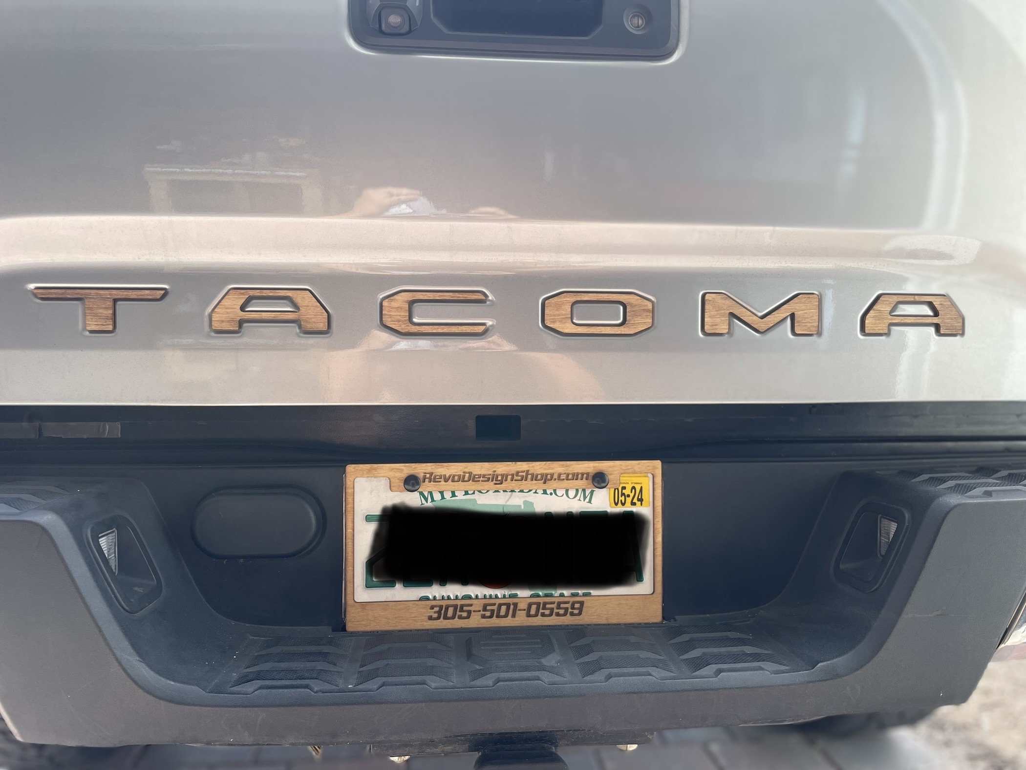 Custom 3-D Laser Engraved Natural Wood Toyota Tacoma Letters Vehicle ...