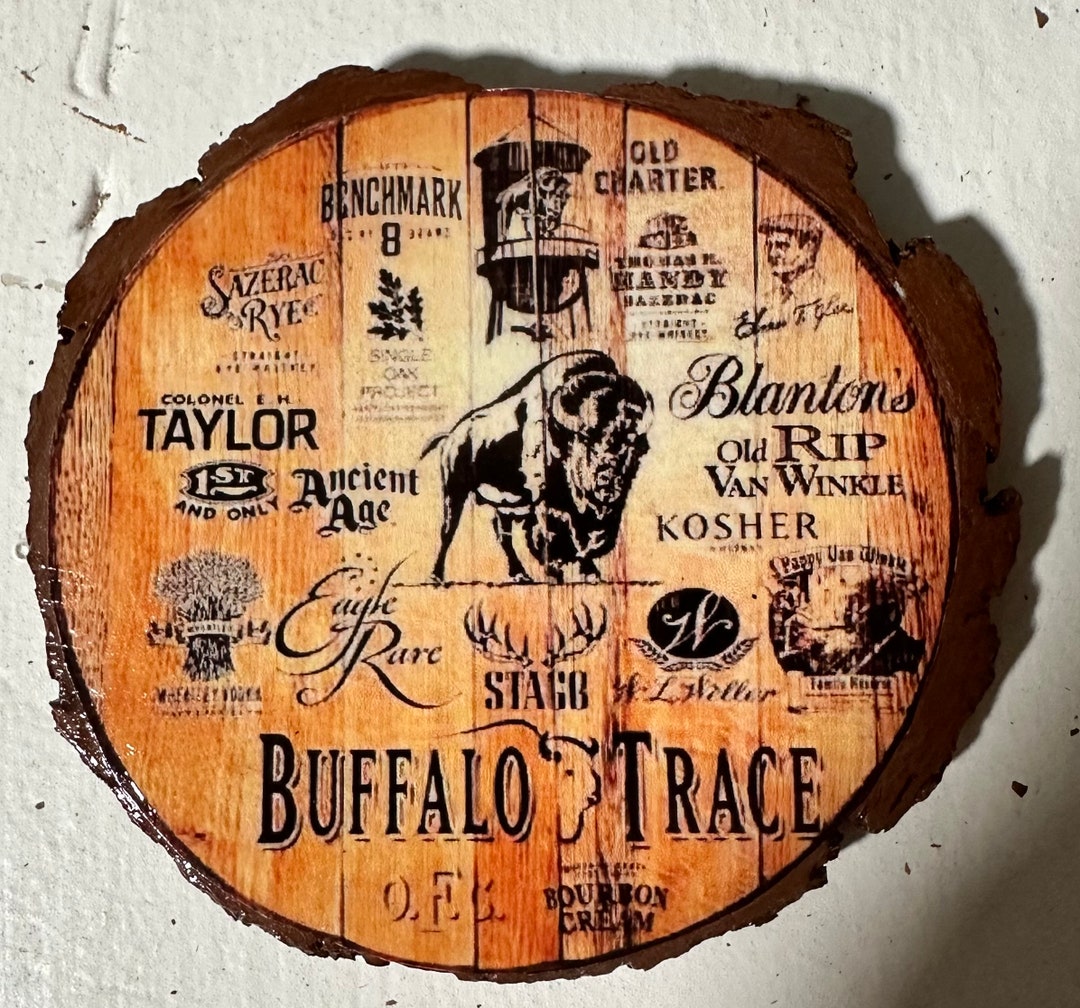 Bourbon Coaster Set of 4 Popular Bourbons Blant, Buff, Eagle, Pappy ...