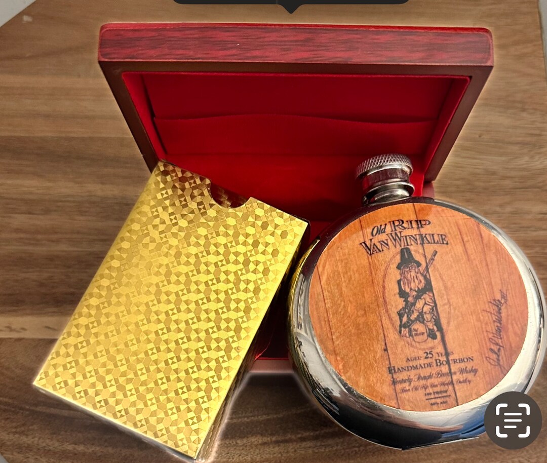 Gold Playing Cards Pappy Van Winkle Gift Set Includes 2 Wood Coasters ...