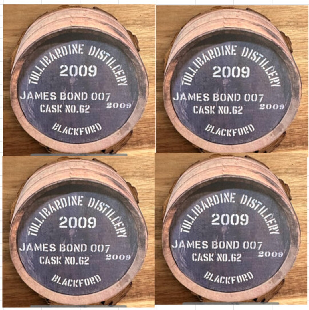 Whisky Coaster Set of 4 - Whiskey - James Bond 007 - Etsy
