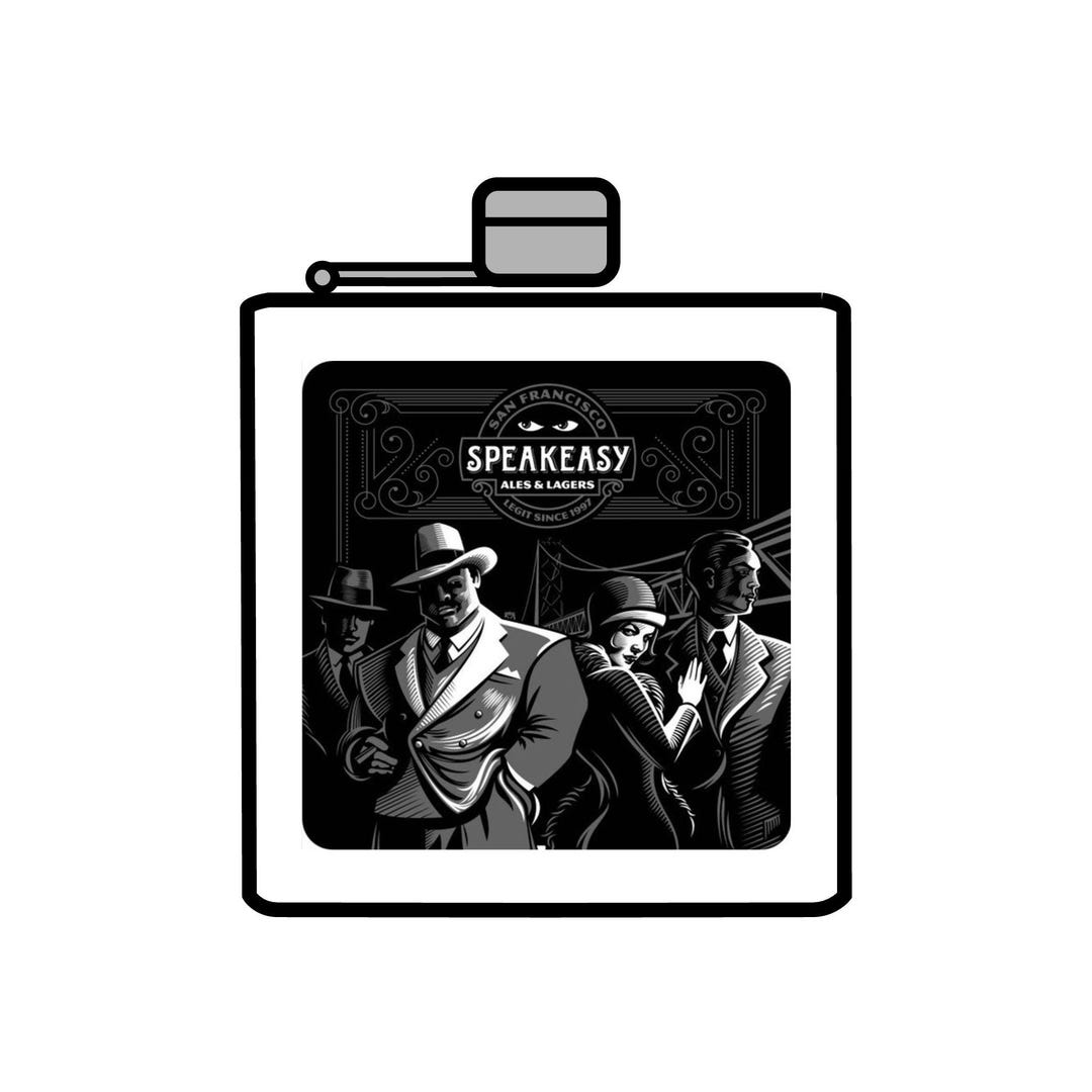 Vintage Speakeasy Stainless Steel Flask, Perfect for Parties, Gifts ...