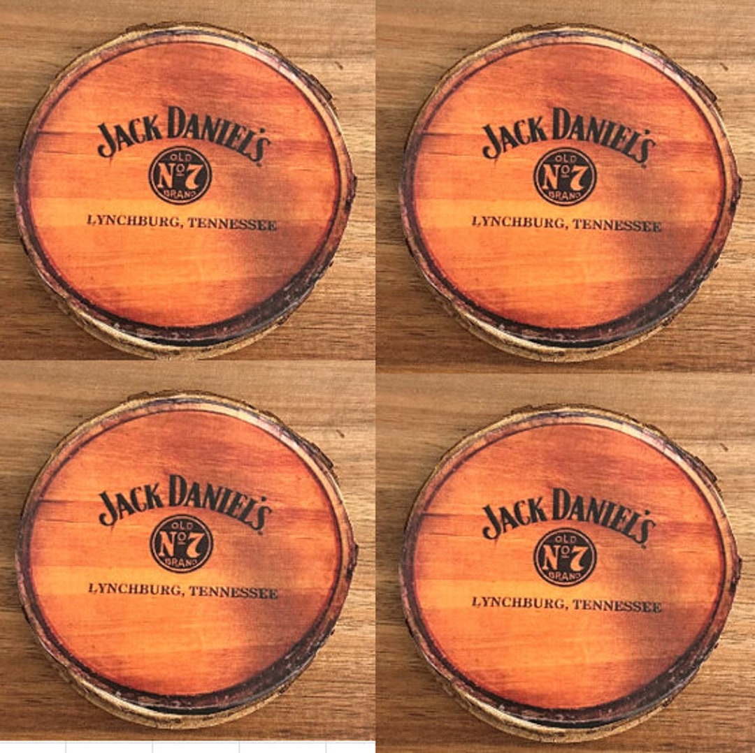 Whisky Coaster Set of 4 Whiskey Jack Daniels Set 1 - Etsy