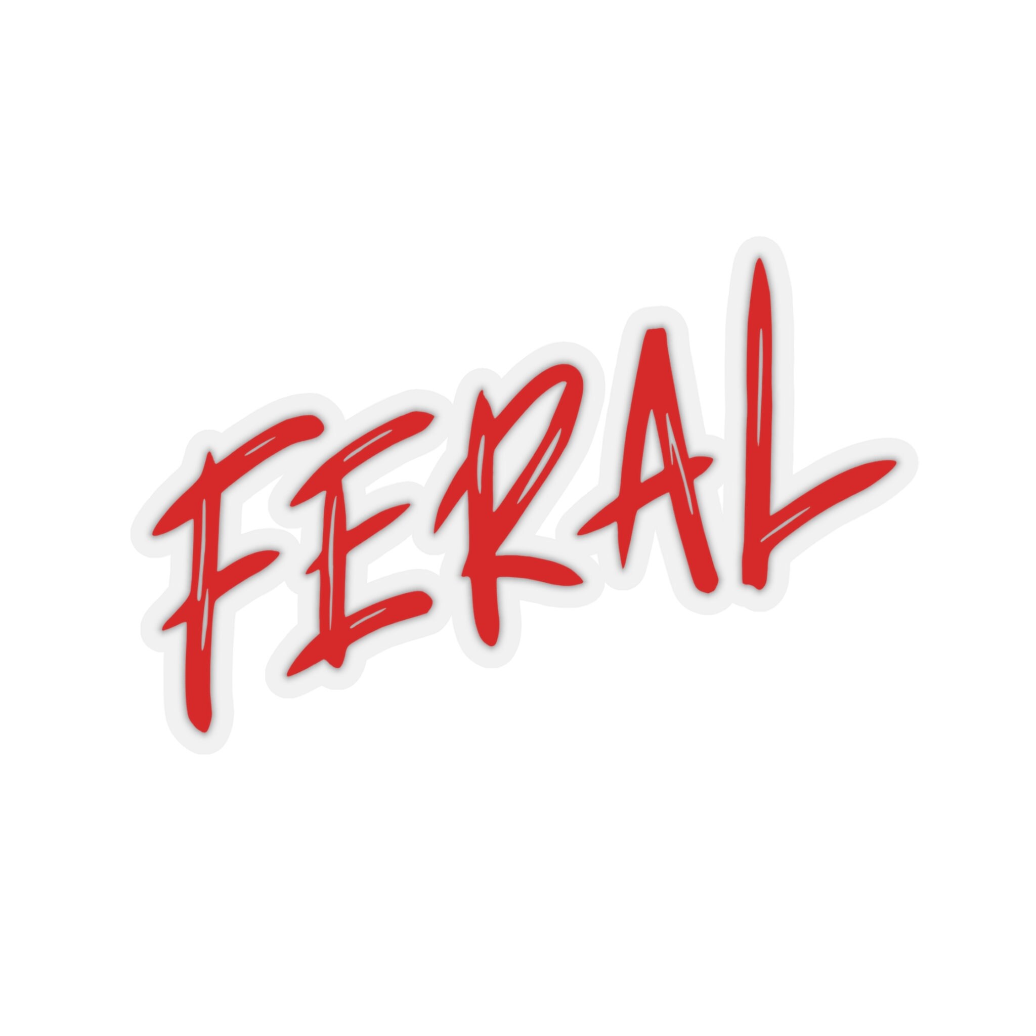 FERAL Vinyl Stickers in Multiple Sizes, White and Transparent ...