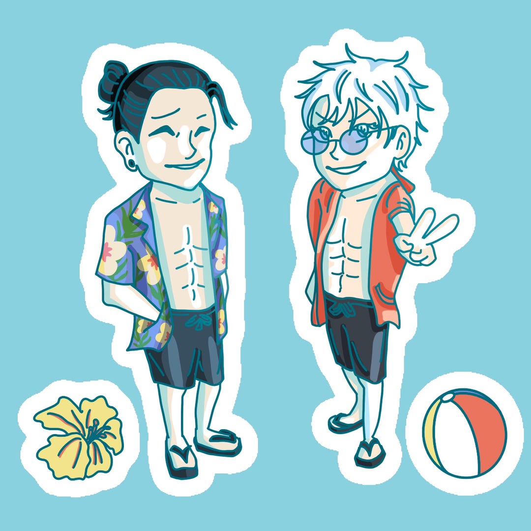 Jujutsu Kaisen Satosugu Summer Sticker Sheet PRE-ORDER - Etsy