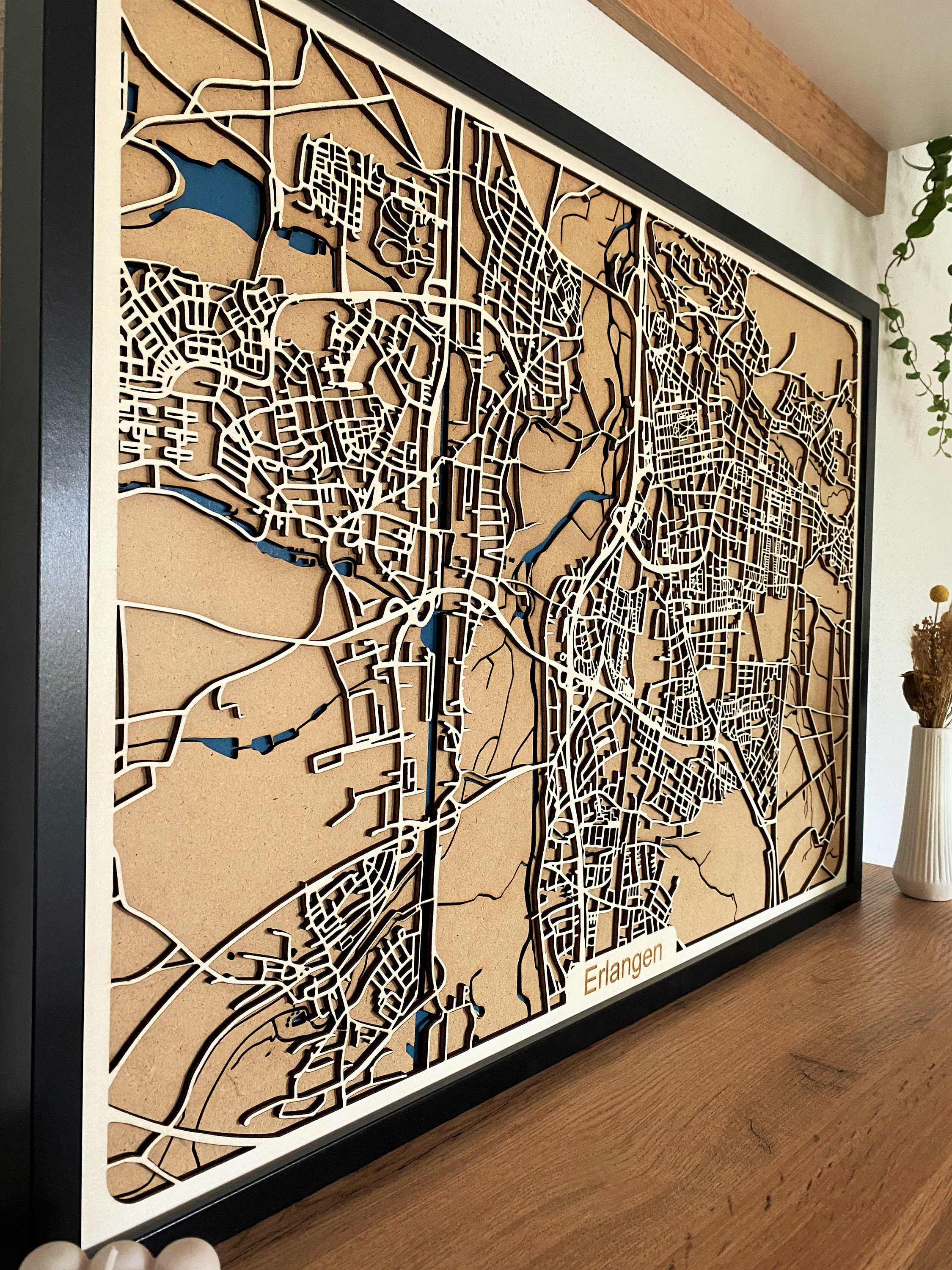 Individual 3D Wooden City Map Favorite City in 70 X 50 Cm - Etsy